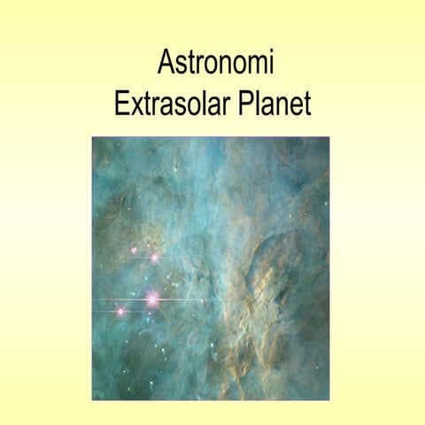 Extrasolar planets b | PPT
