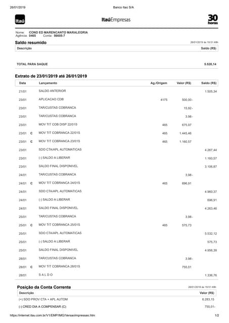 Modelo De Extrato Bancario Hsbc Contas – Sankhya Gestão De
