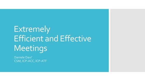 Conducting Effective Meetings | PPT