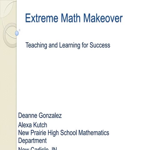 Extreme math makeover | PPTX
