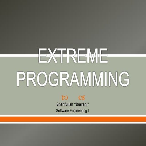 XP (Extreme programming) SE1 | PPTX