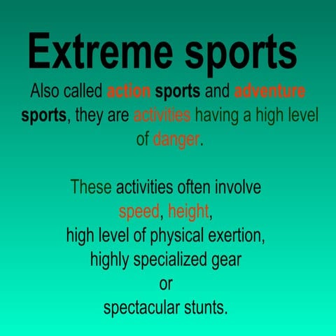 Extreme sports | PPT