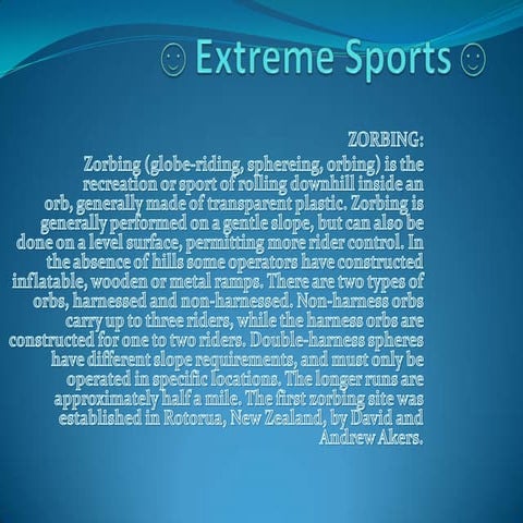Extreme sports☺ VII4 | PPTX | Surfing and Bodyboarding | Extreme Sports
