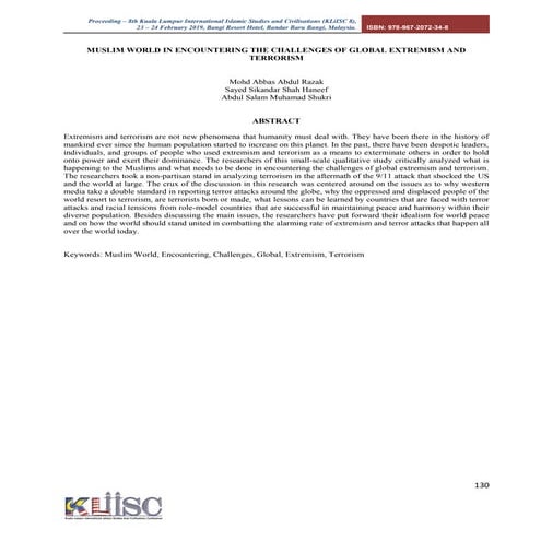 Muslim World in Encountering the Challenges of Global Extremism and ...