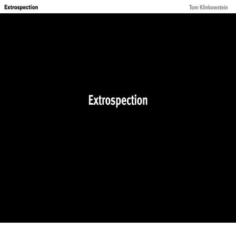 Extrospection klinkowstein 2011_slideshare | PPT