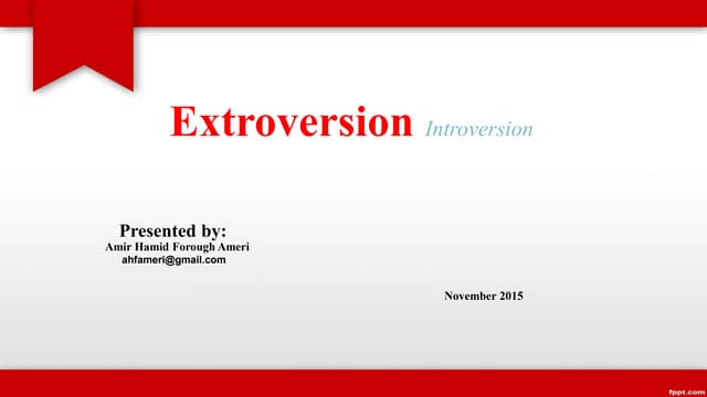 Introvert extrovert compare and contrast powerpoint | PPTX