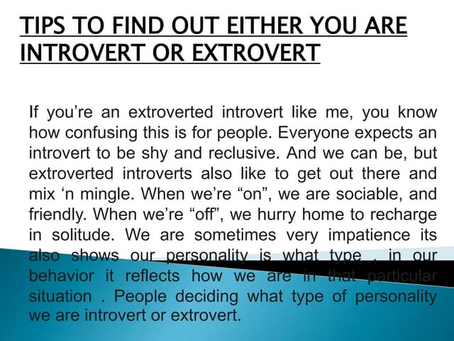Introvert extrovert compare and contrast powerpoint | PPTX