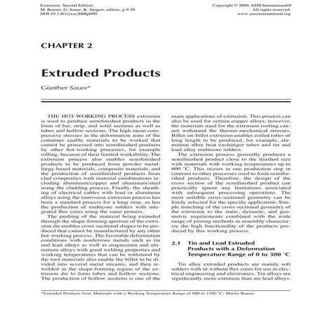 ASM - Extruded Products | PDF