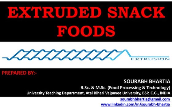 Extruded Snack Food | PPT