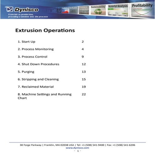 Extrusion operations | PDF | Science