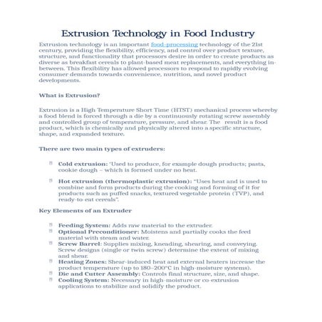 Extrusion Technology in Foods Industry.pptx