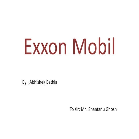 Exxon mobil | PPTX