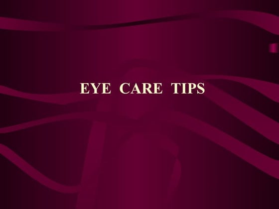 Nitin Doshi - Eye Care Tips | PDF