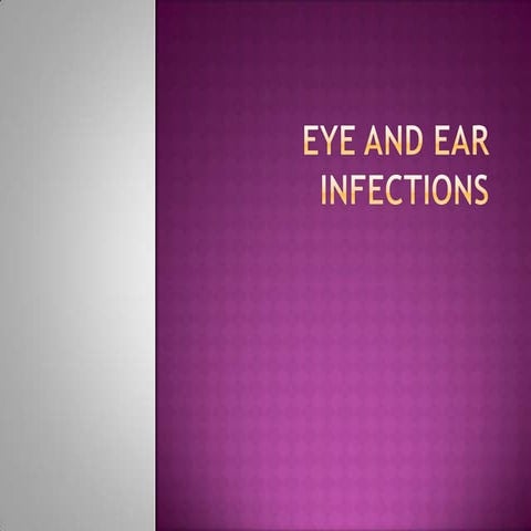 Eye and ear infections | PPTX