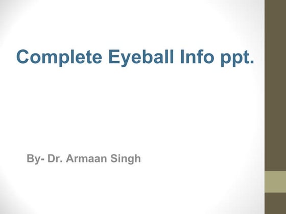 anatomy of the eyeball | PPT