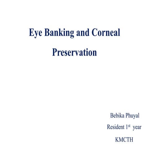 eye banking | PPTX