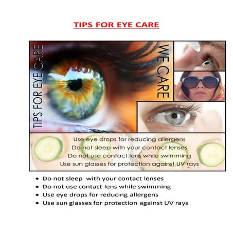 Eye Care Tips Posters