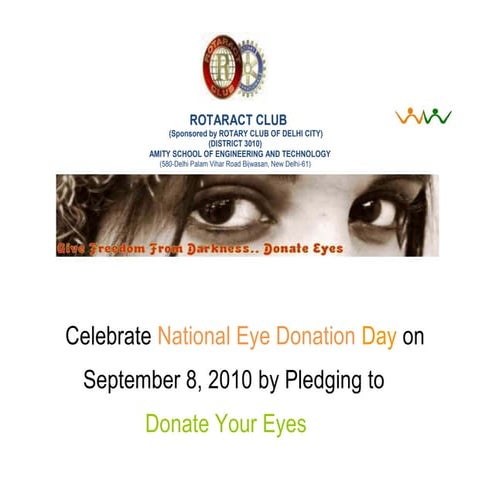 Eye donation campaign rc aset | PDF