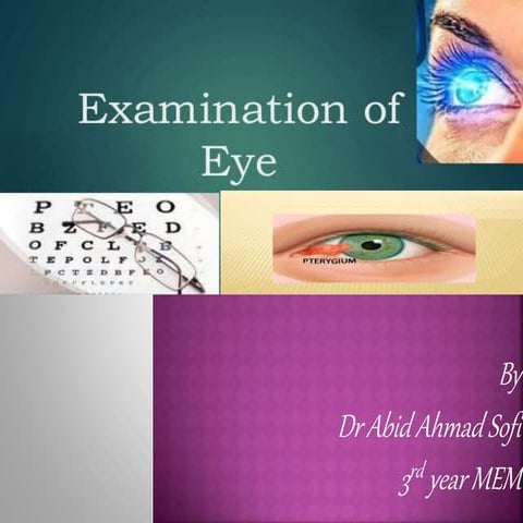 Eye examination presentation | PPT