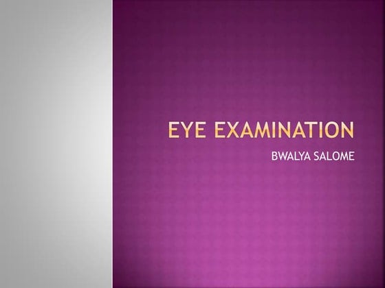 Nursing assessment and assessment of eye | PDF