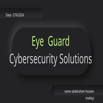 Eye Guard Startup company Eye Guard Startup | PPTX