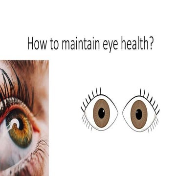 Eye health | PPTX