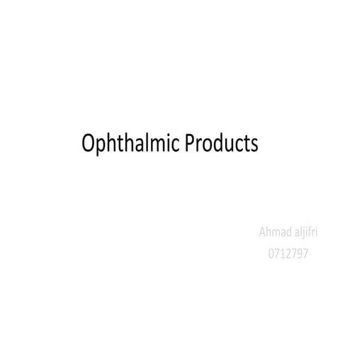OTC Eye Products | PPTX