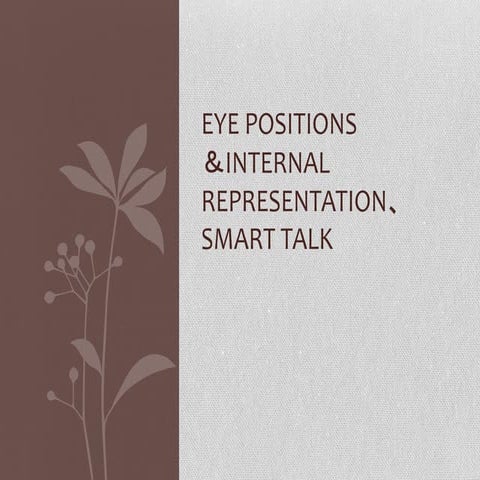 Eye positions＆internal representation smart talk by etozo | PDF