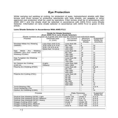 Eye protection | DOC | Eye and Vision Conditions | Diseases and Conditions