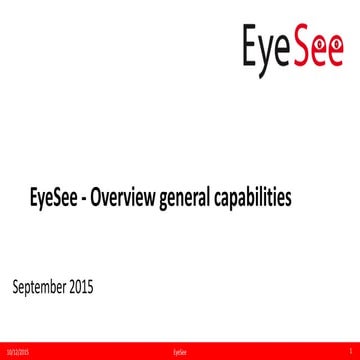 Eye see overview general capabilities | PDF