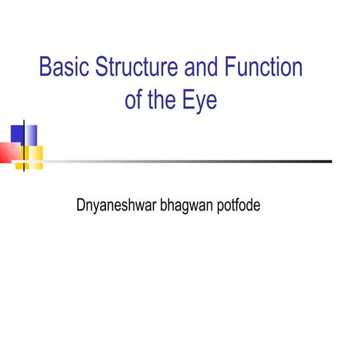 Eye structure and function | PPT