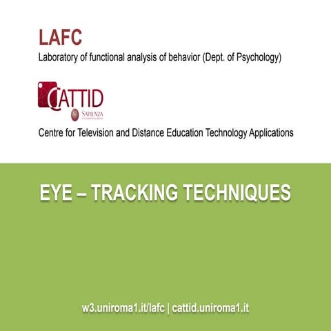 Eye – tracking techniques | PPT