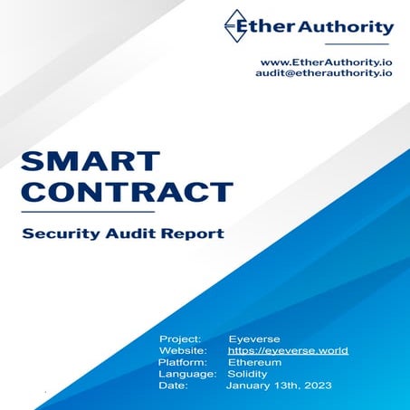 Eyeverse – Smart Contract Security Audit Report by EtherAuthority | PDF