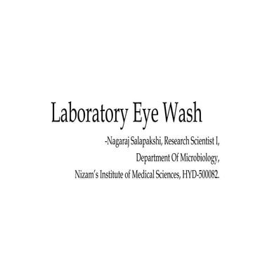 Laboratory Eye Wash Sation and their Importance, Maintenance.pptx