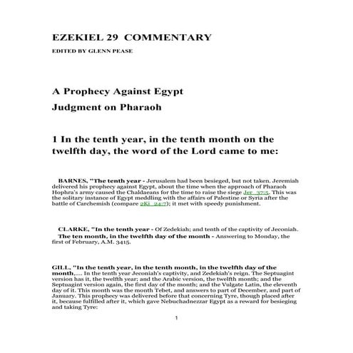 Ezekiel 29 commentary | PDF
