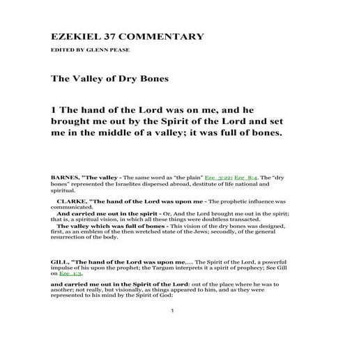 Ezekiel 37 commentary | PDF
