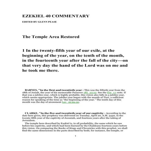 Ezekiel 40 commentary | PDF