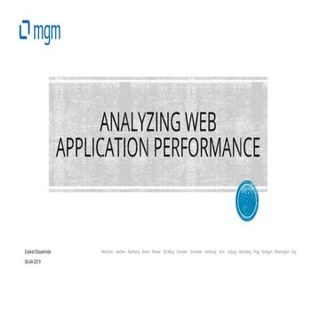 [DevDay2019] Analyzing Web Application Performance - By Ezekiel Olasehinde, Software Engineer at ...