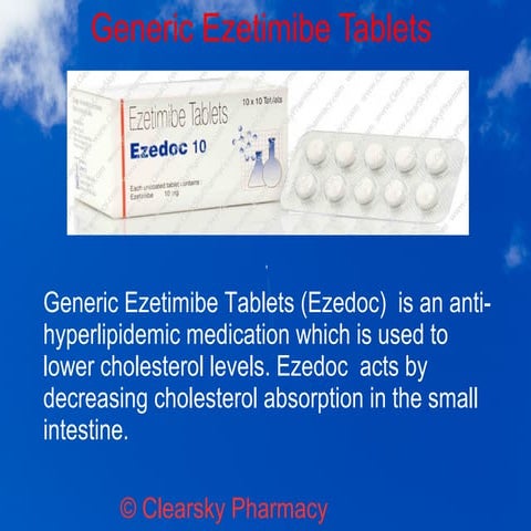 Generic Ezetimibe Tablets (Ezedoc) | ODP | Pharmaceutical Drugs ...