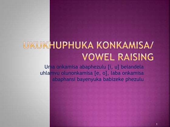 Izinguquko zemisindo uma silwangisa, singwaqazisa nalapho sinkankazisa ...