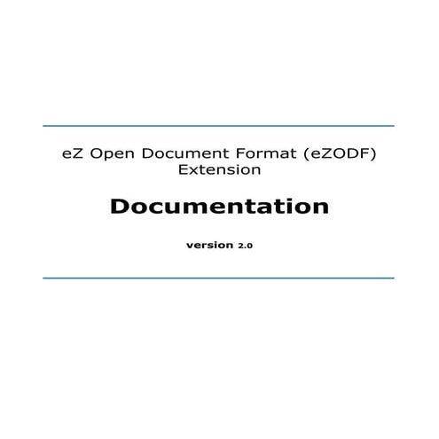 Ezodf extension documentation | PDF