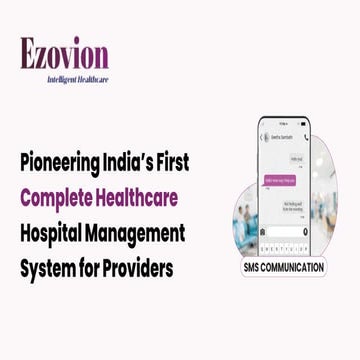 Ezovion- Pioneering India's First Complete Hospital Management system ...