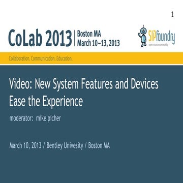 Video: New System Features and Devices Ease the Experience-Mike Picher of eZuce | PPT