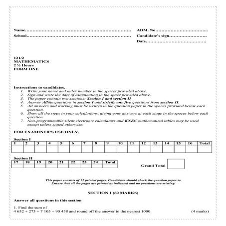 F 1-mathematics-paper-form-1-mid-term-2-exam-2017 | PDF