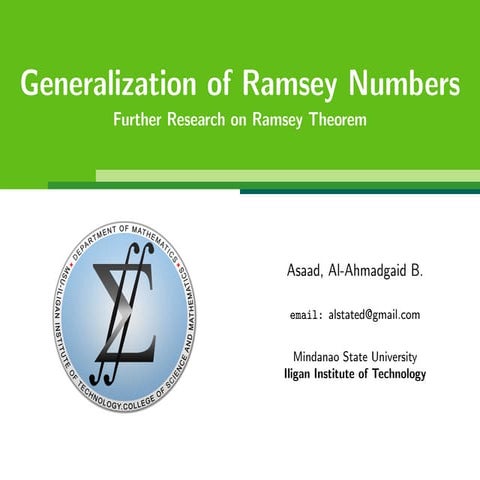 Generalization of Ramsey Number | PDF