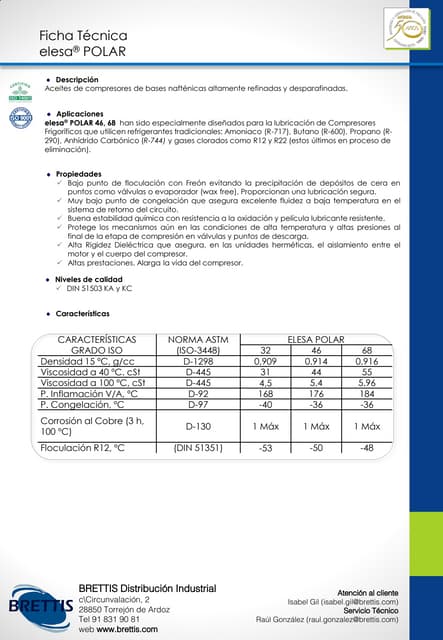 FICHA TECNICA SUNISO SL 46 | PDF