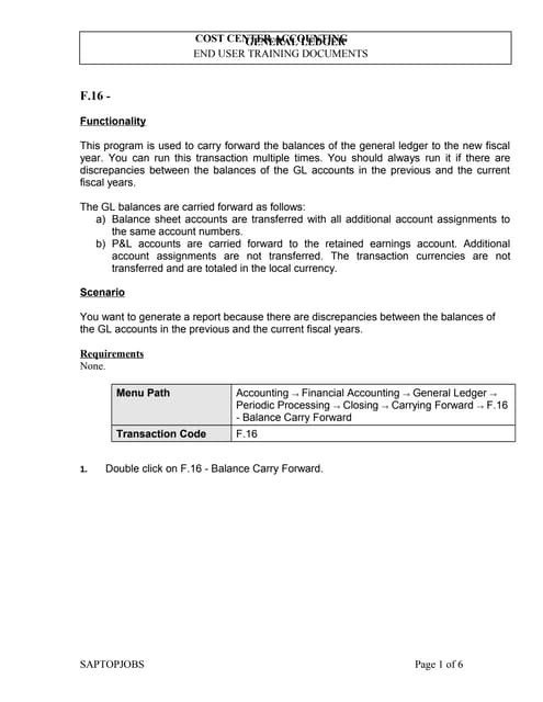 F.13 gl account automatic clearing | DOC