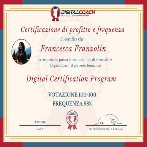 F. franzolin certificazione digital certification program | PDF ...