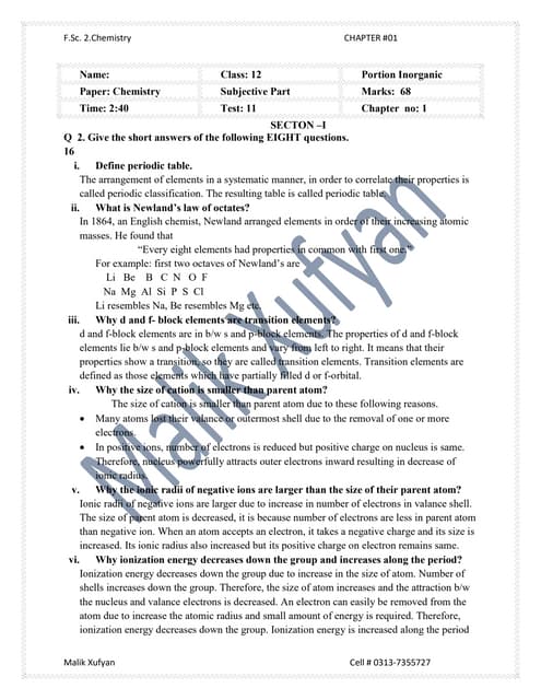 Lanthanide contraction | PPT