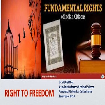FUNDAMENTAL RIGHTS IN THE INDIAN CONSTITUTION-RIGHT TO FREEDOM | PPTX